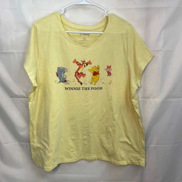 Disney | Tops | Disney Womens Yellow Winnie The Pooh Piglet Tigger ...